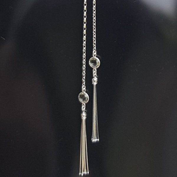 Green Elegance luxury submissive leash - sterling silver chain and gre ...